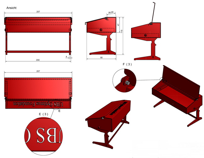 "Das rote Pult" als Kundengeschenk - Metall Werk Zürich AG